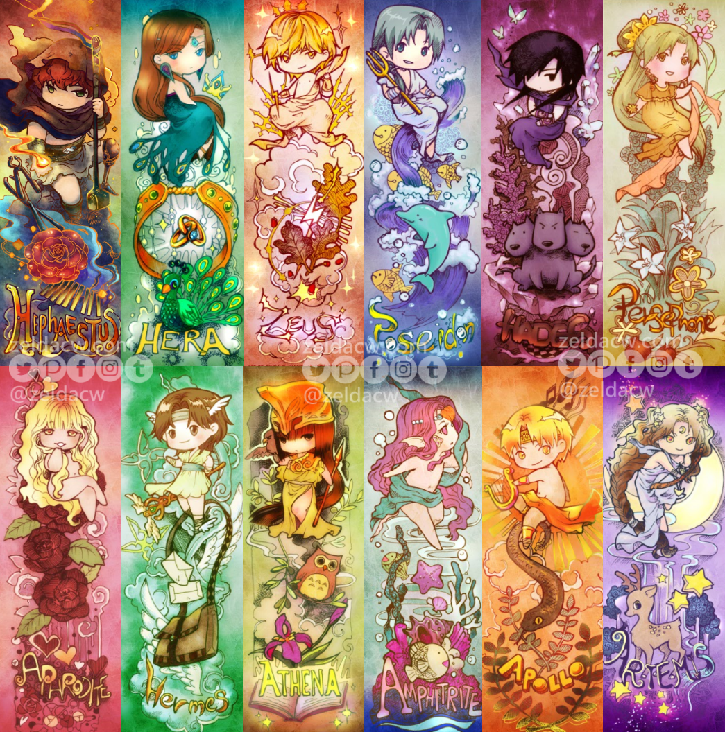 Greek Gods And Goddesses Chibi
