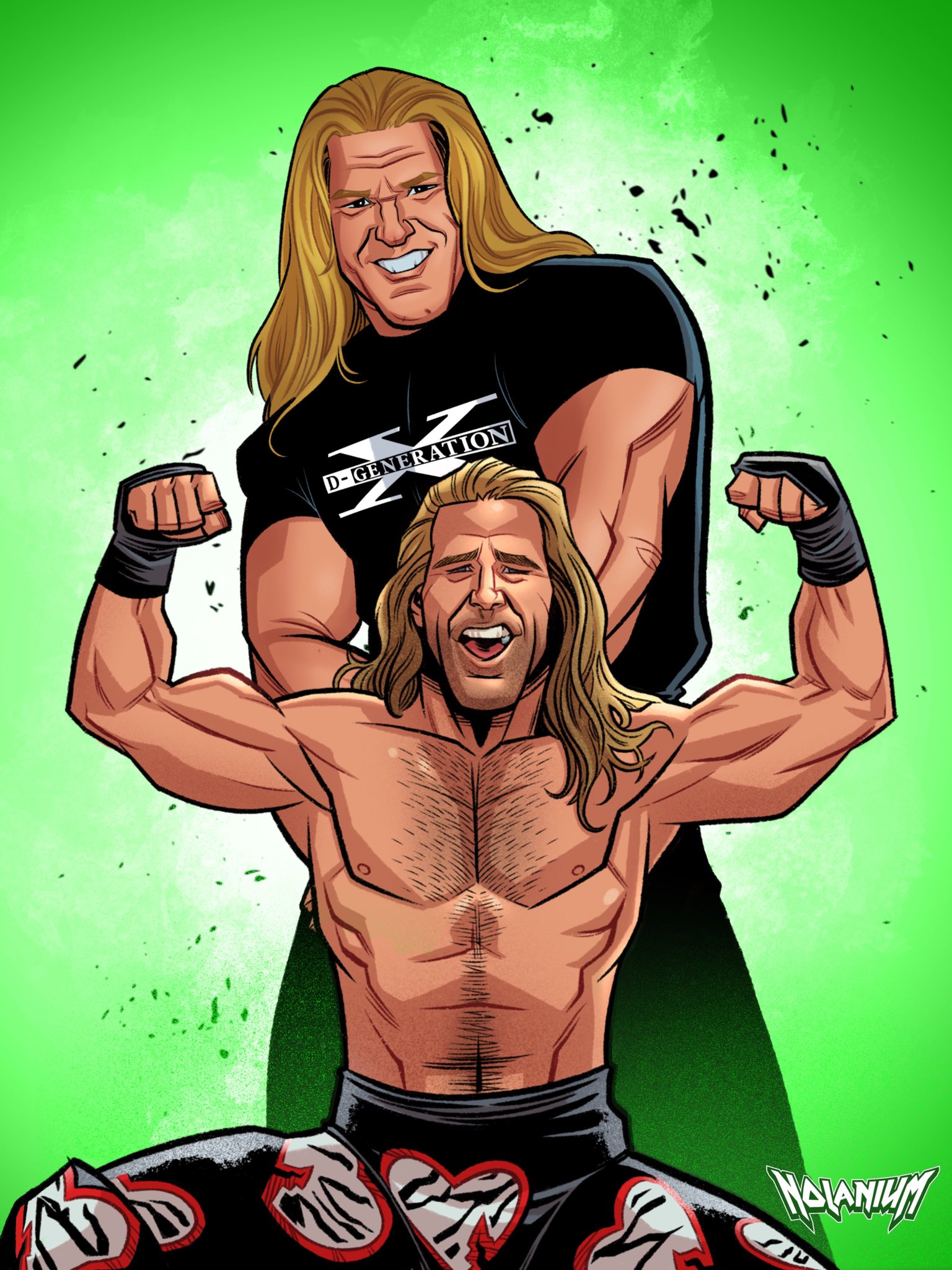 How To Draw Shawn Michaels And Triple H
