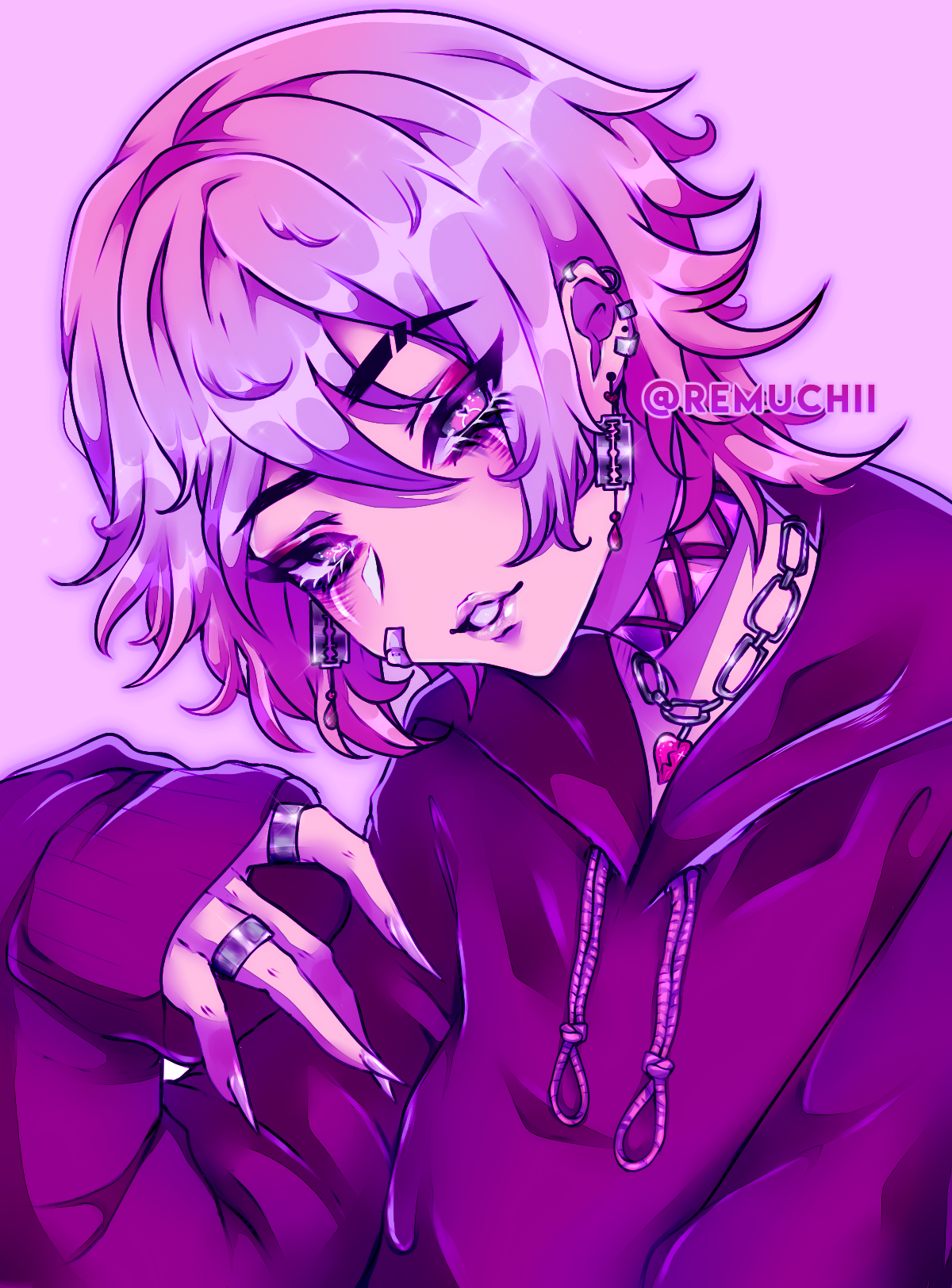 Cute Boys With Purple Hair