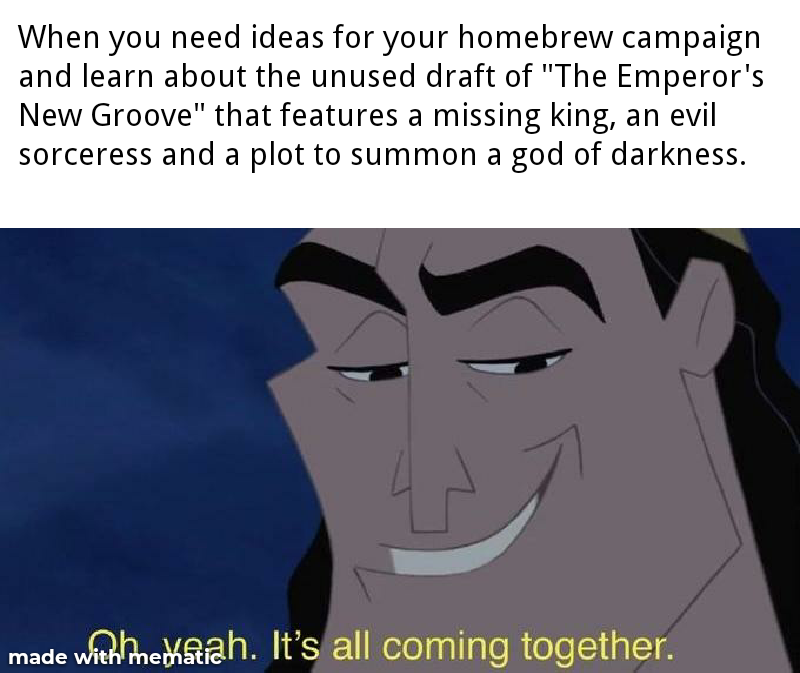 Emperors New Groove Meme