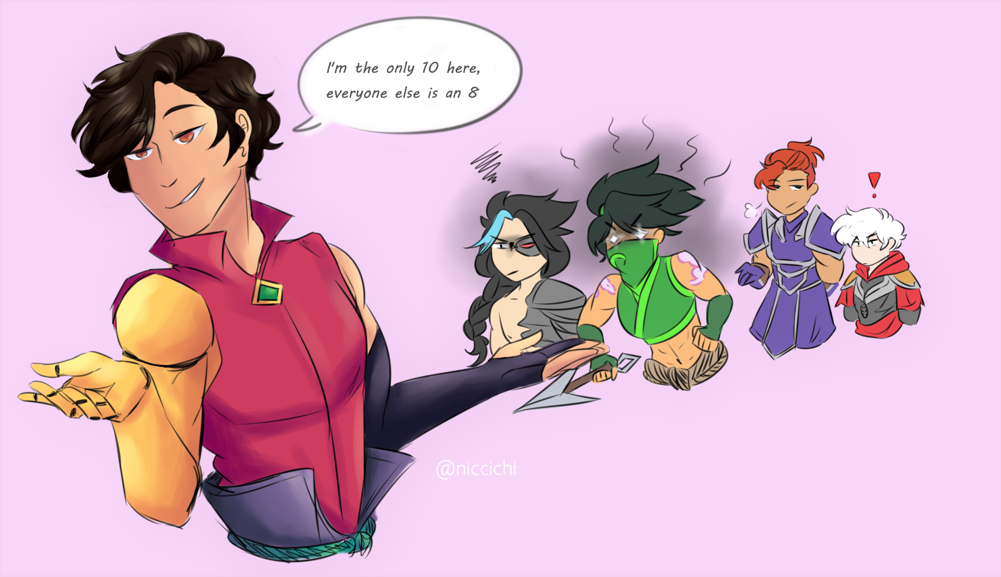 Zed And Akali Nic 💫 On X: "hey, At Least He Thinks They're An 8 ...