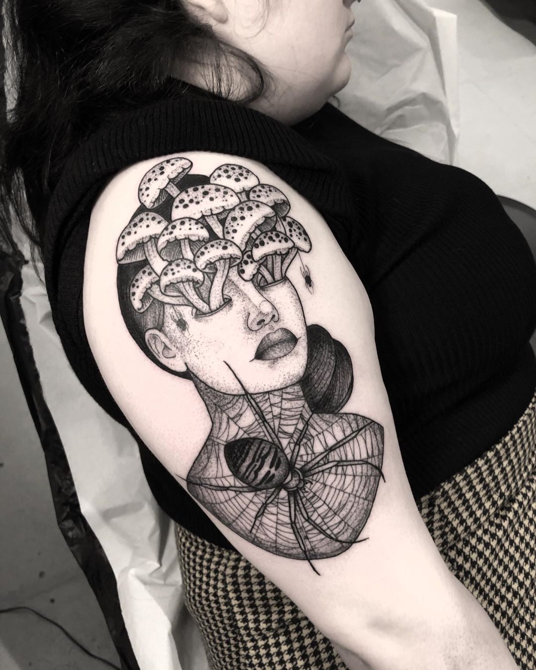 Traditional Girl Head Tattoo Tumblr