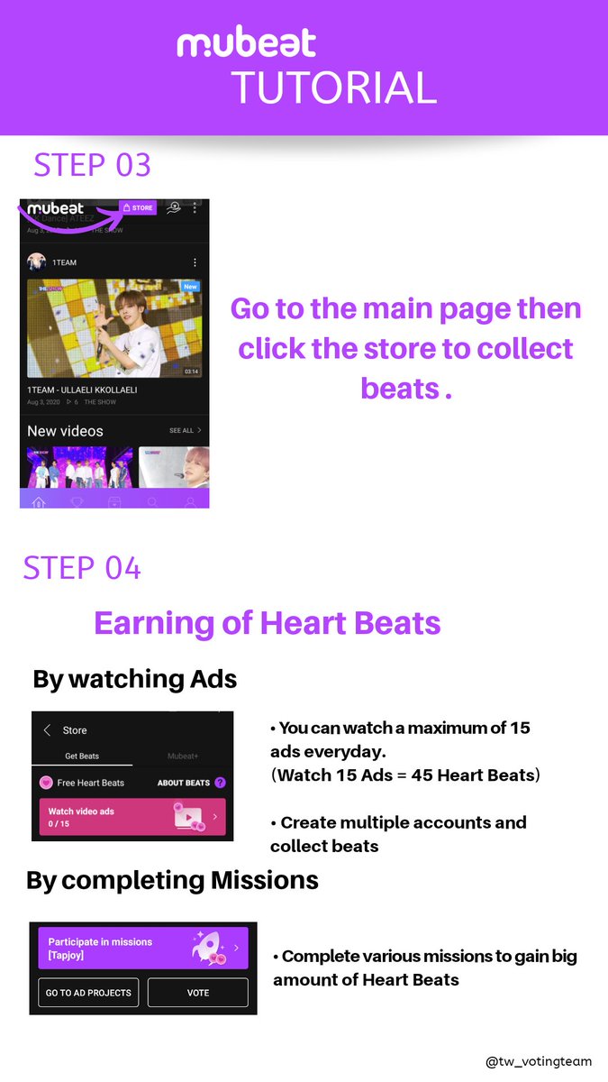 TWICE VOTING TEAM on Twitter: "📋MUBEAT TUTORIAL pre-voting on Mubeat takes 10% of the criteria ...