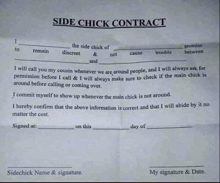 Side Girl Contract