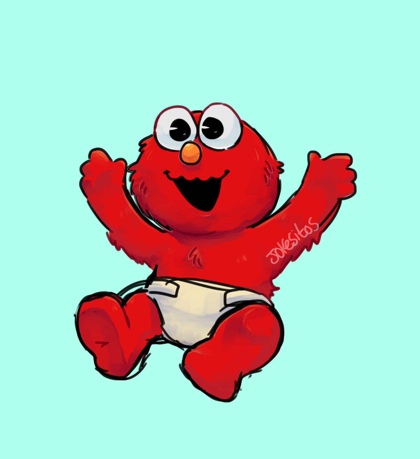 Elmo Bebé Animado Elmo Face, Iconic Look, Kid Friendly, Red Fur,