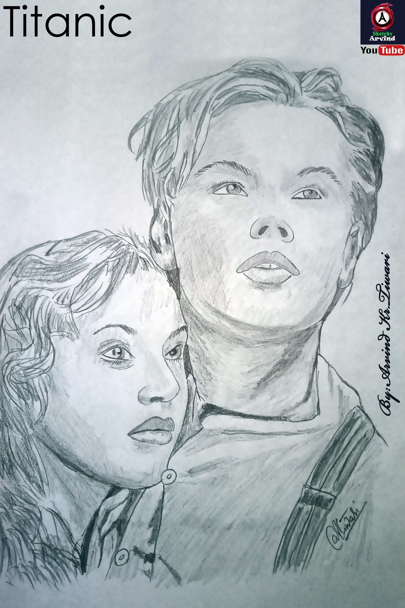 Kate Winslet And Leonardo Dicaprio Titanic Drawing