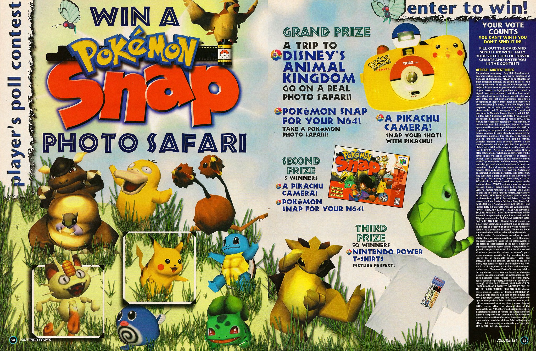 Dr. Lava on Twitter: "Pokemon Safari: In 1999, Nintendo Power gave away tons of PKMN Snap merch ...