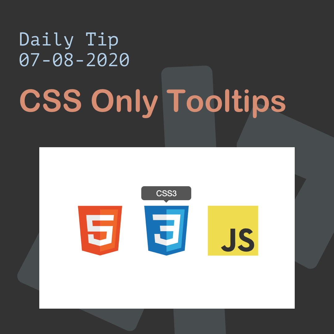 Chris Bongers 🤓💻⚡️ on Twitter: "Tip for 07-08-2020: CSS Only Tooltips https://t.co/pk7PKkrLMO # ...