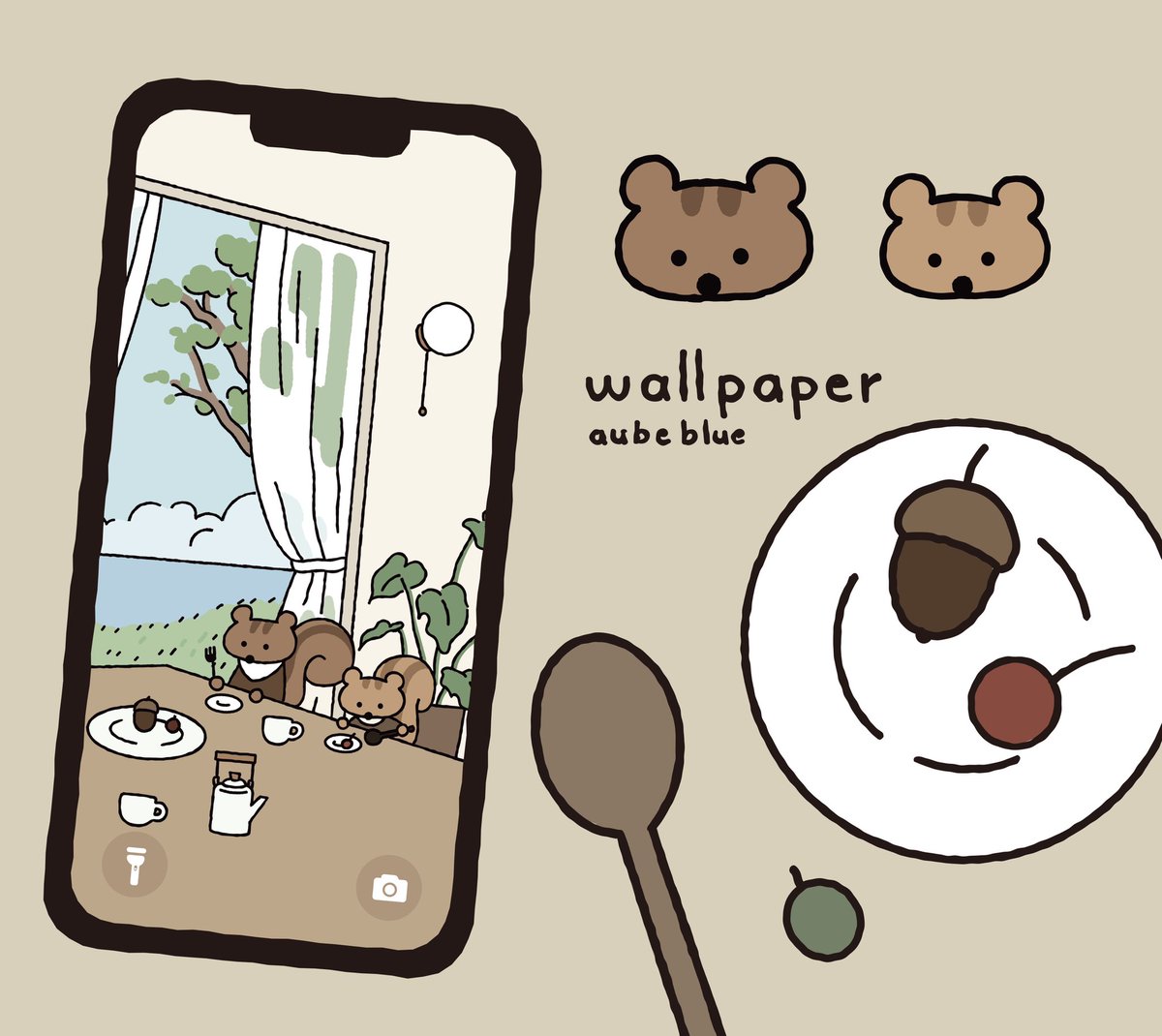 「요청을 많이 주셔서 배경화면 만들어 왔습니다 : ) https://t.co/yDa4o2JQHL 」aube blue 오브블루の漫画