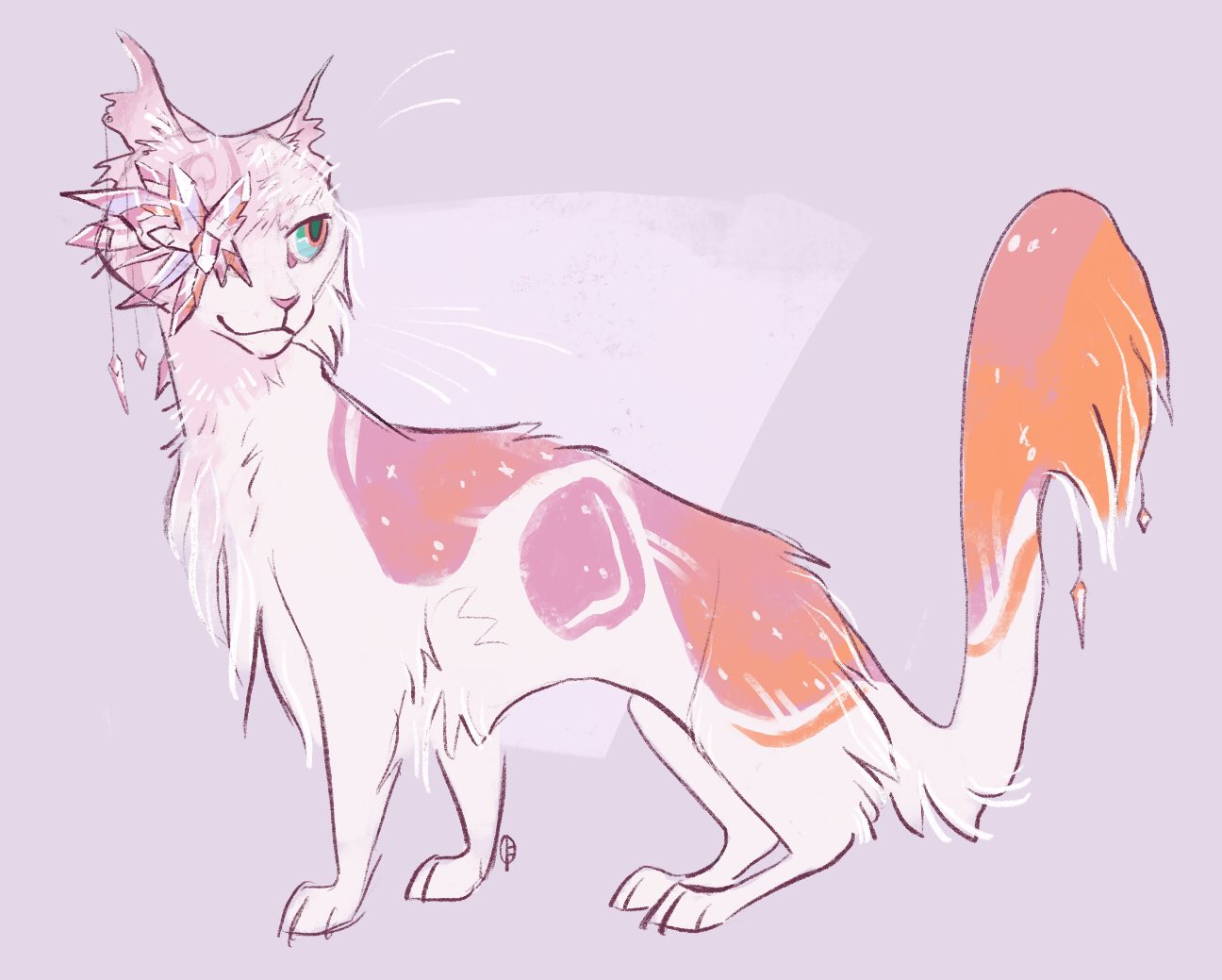 Warrior Cat Finchwing Line Art