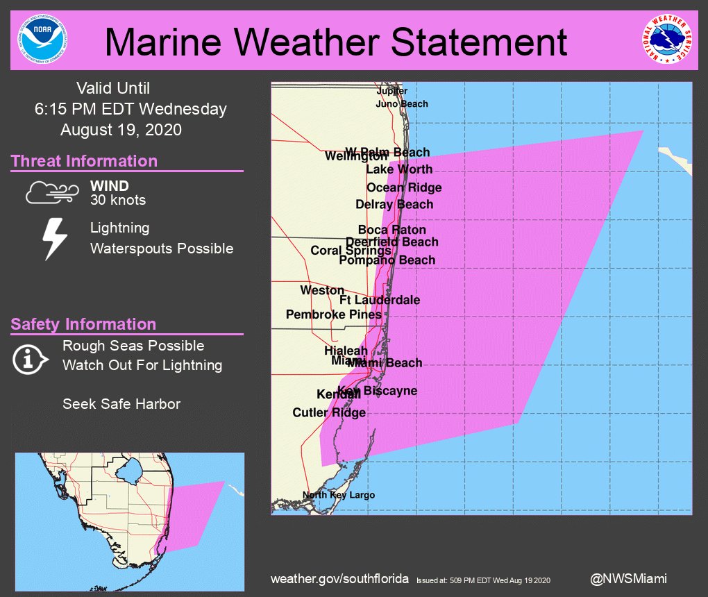 Marine Weather Statement: Strong Thunderstorms Over The Atlantic Waters ...