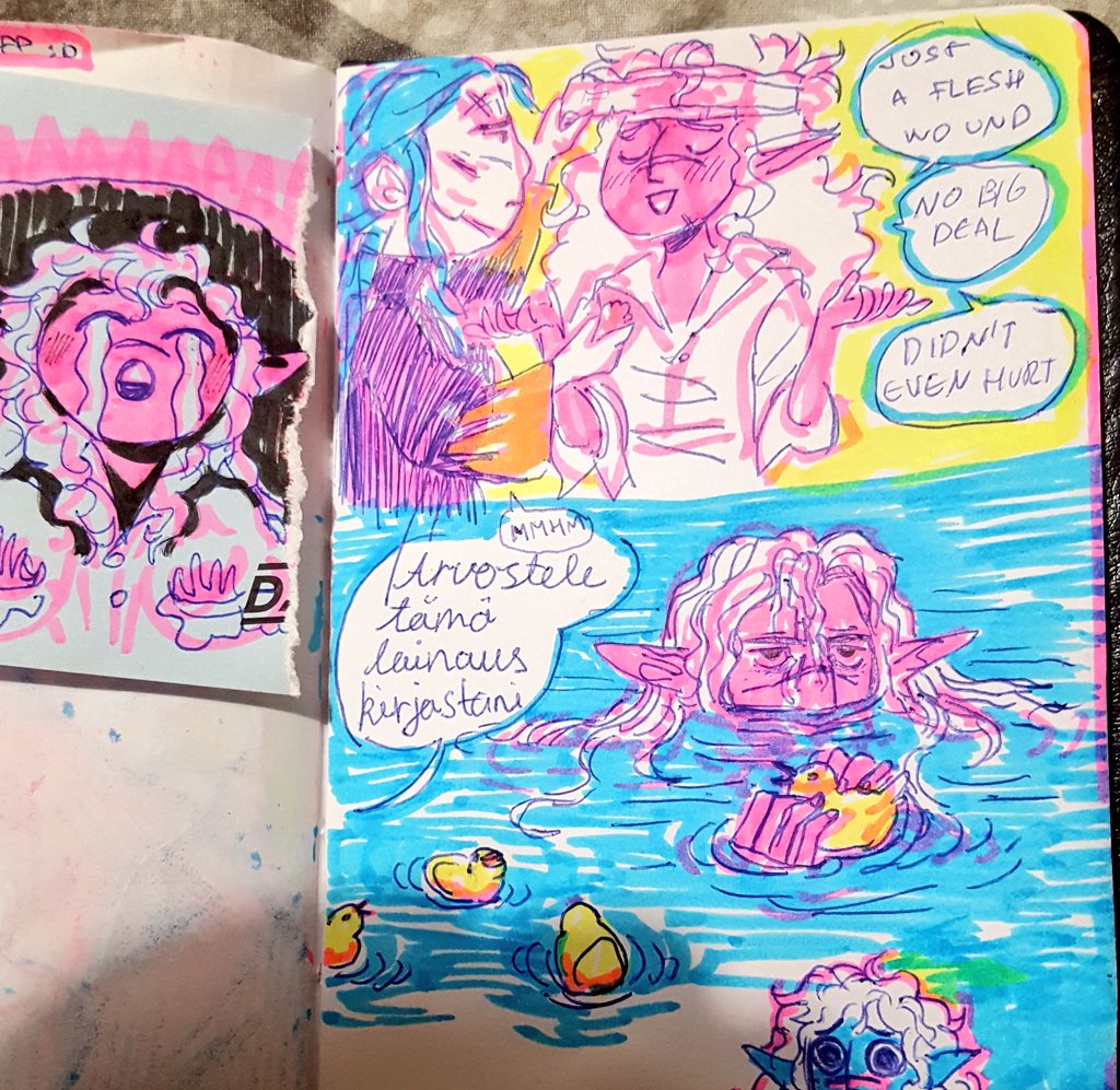 「Felt like posting some pages from my #dnd campaign notebook.」Vili の漫画