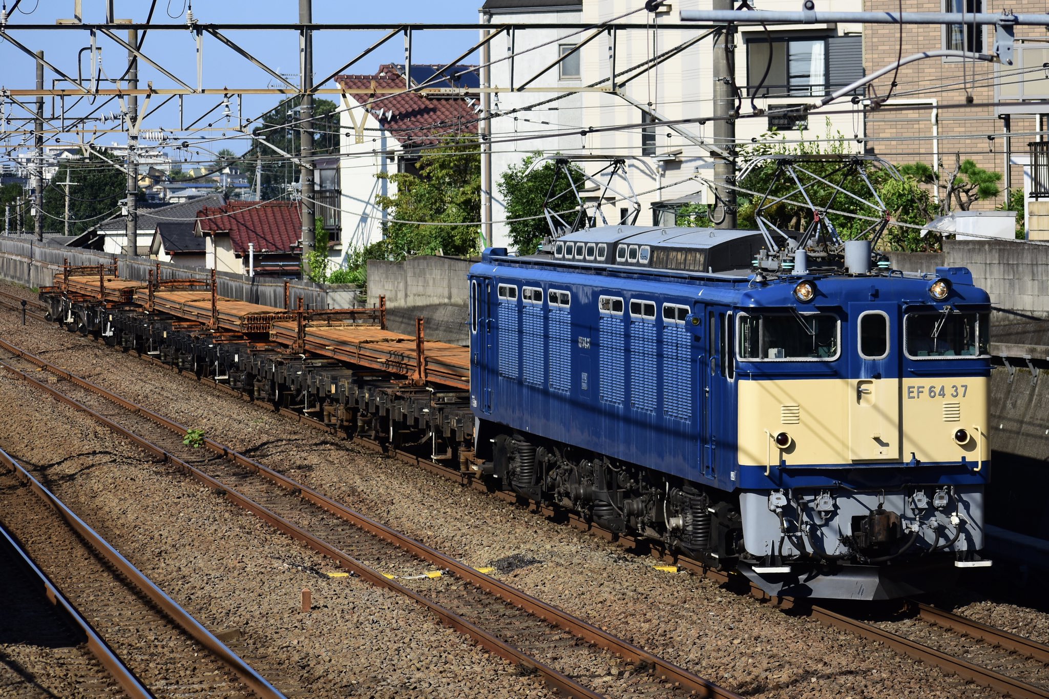 シャララ on Twitter: "八王子工臨 (長野支社向け) 工9941レ EF64 37+チキ6B @東所沢〜新秋津 順光でザンナナ牽引のチキ工臨を収められて満足です。暑い中お疲れ様でし ...