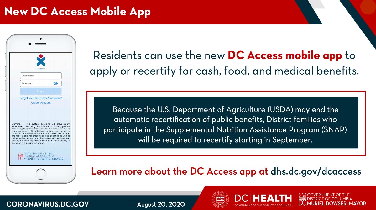 The new DC Access mobile app provides District residents a user ...