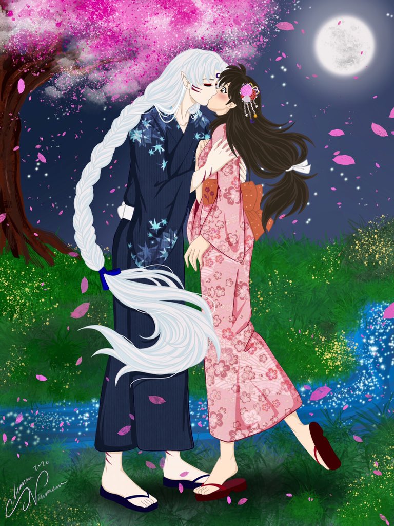Kagome And Sesshomaru Kiss