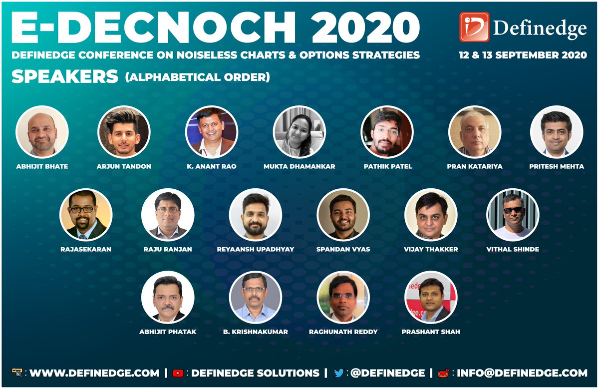 Definedge on Twitter: "We are excited to announce the speakers & agenda for E-DECNOCH 2020. The ...