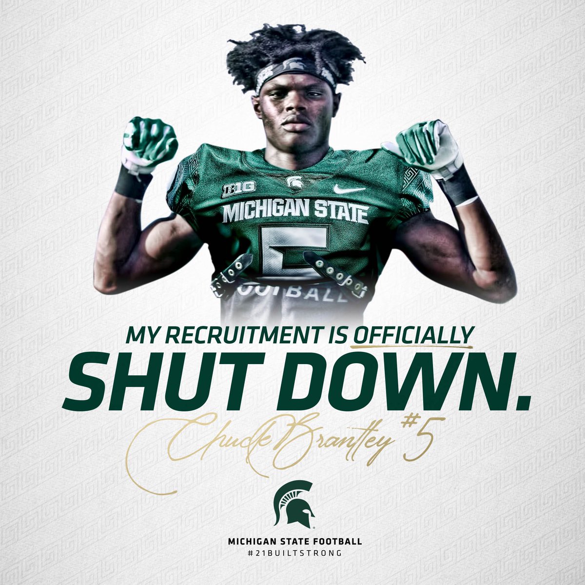 2021 3* CB Chuck Brantley commits to Michigan State : r/CFB