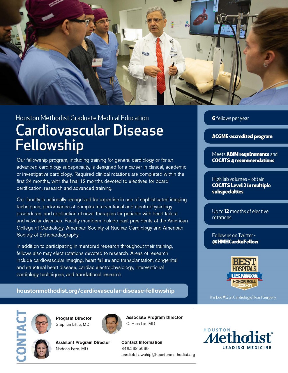 Houston Methodist Cardiovascular Fellowships on Twitter: "At Houston Methodist, we are very ...