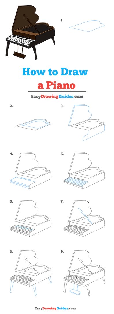 Simple Piano Drawing