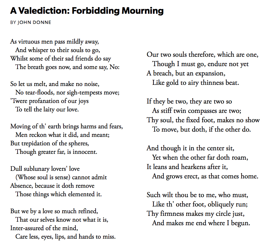 Samuel West 💙 on Twitter: "444 A Valediction: Forbidding Mourning by ...