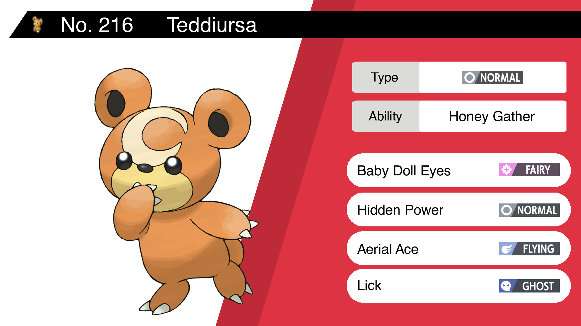 Pokemon Teddiursa Evolution Chart