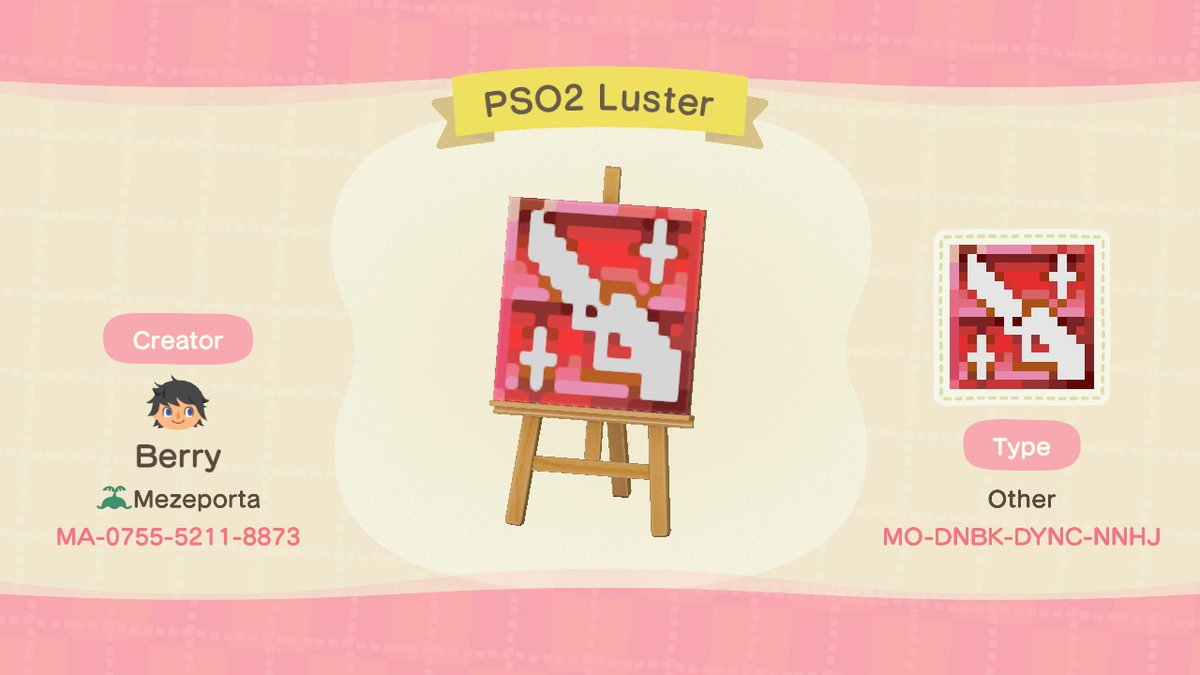 Luster, Challenger, and Warrior icons in ACNH : r/PSO2