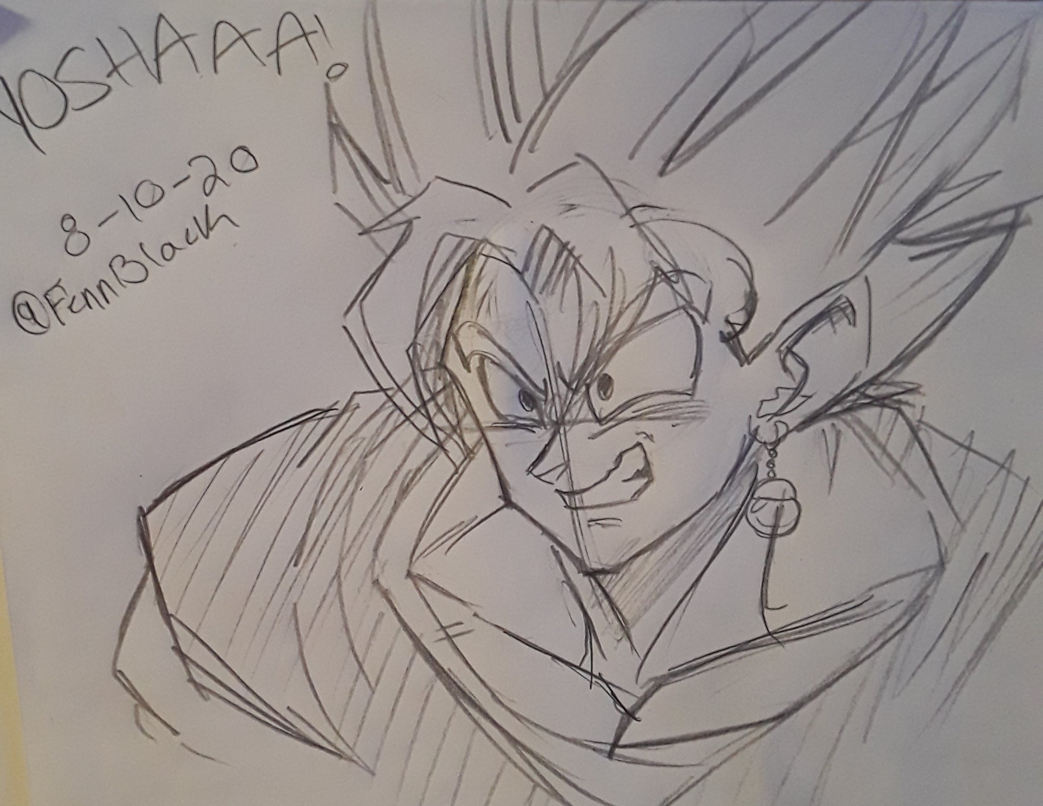 Vegeto Drawing Vegito (Super Saiyan 4) 🏾 🔥 #art #artist