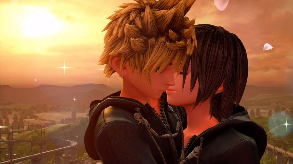 Kingdom Hearts Roxas And Xion Kiss