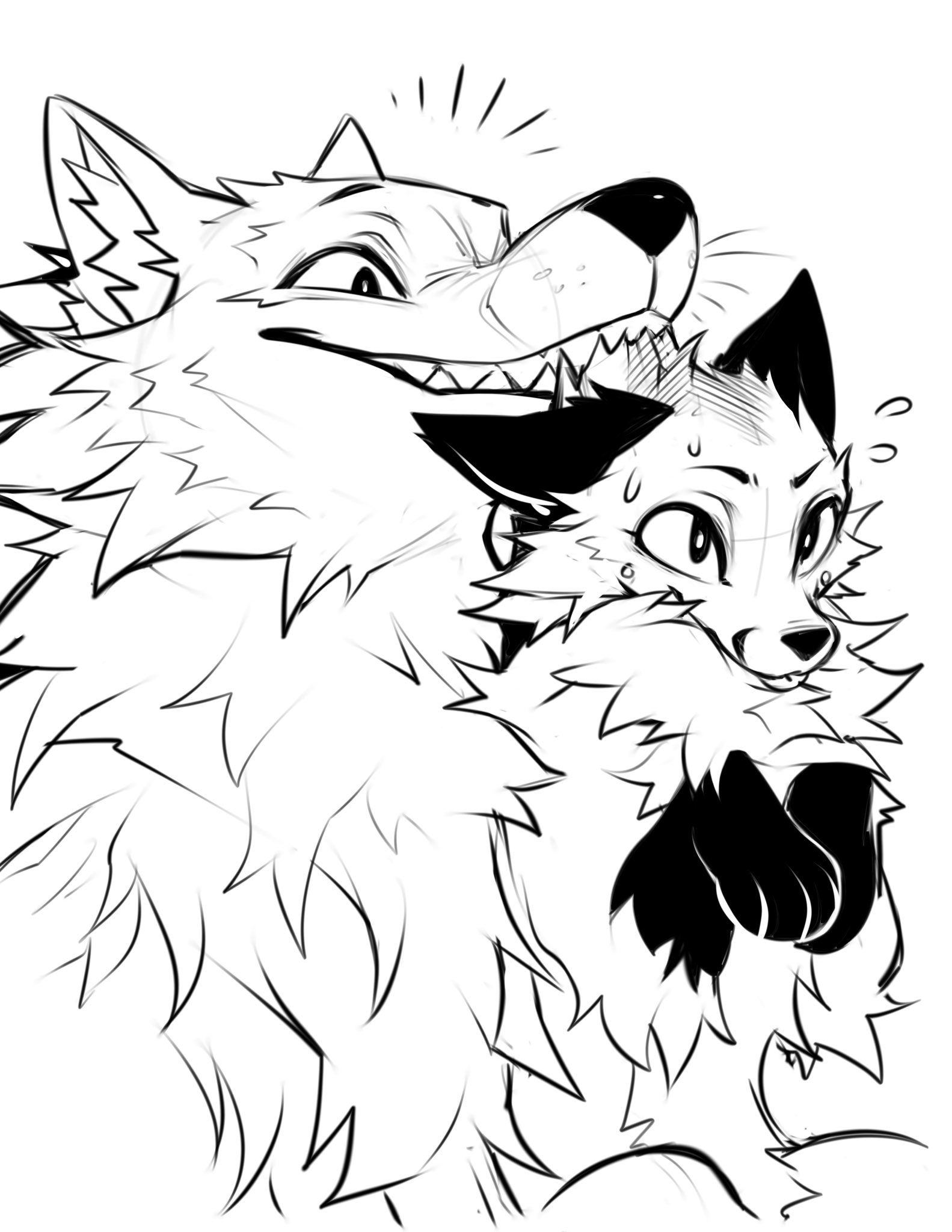 Wolf Love Drawing Anime