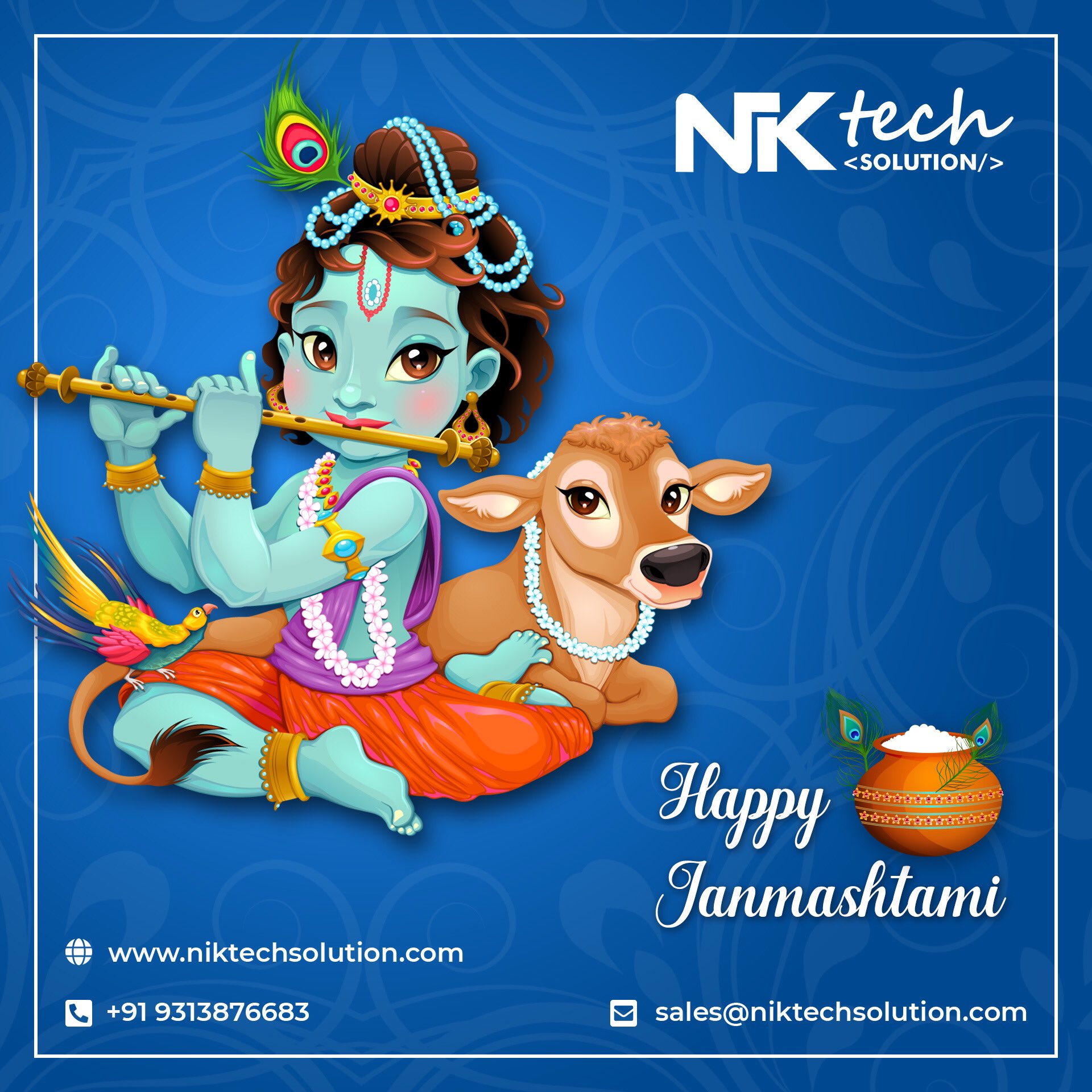 NikTech solution on Twitter: "On the auspicious day of #janmashtami, here’s wishing you good ...