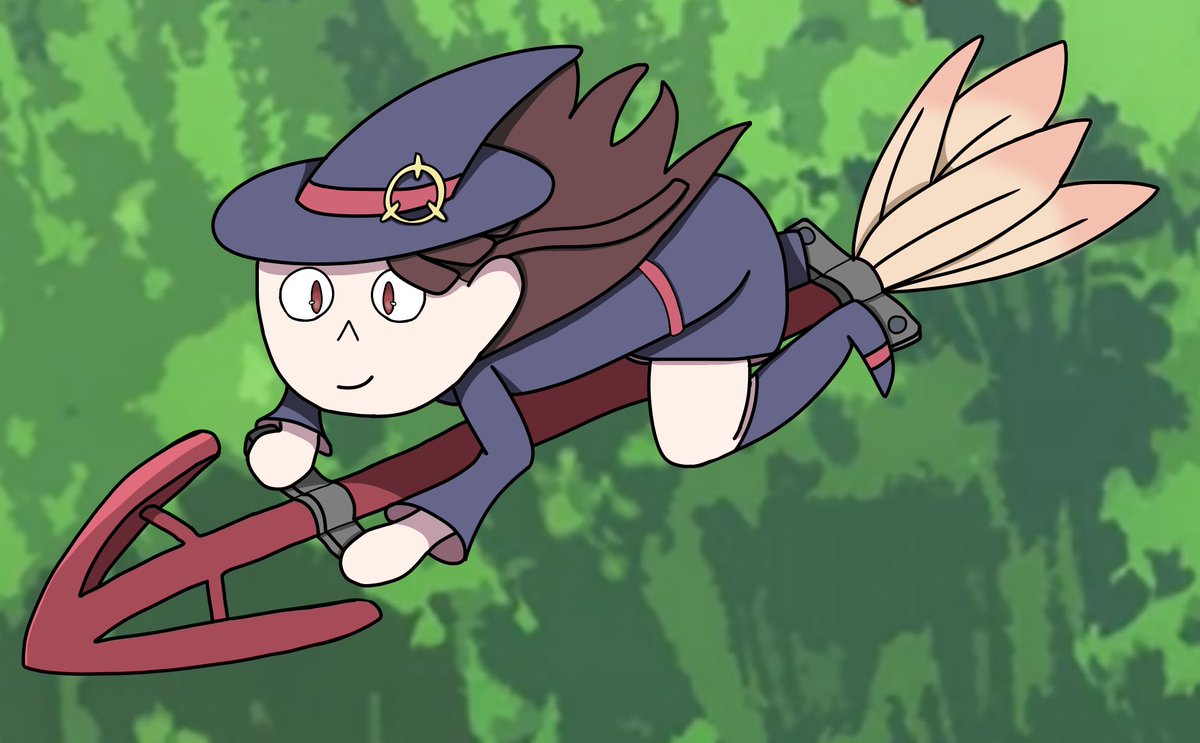 Akko flying on the Shooting Star : r/LittleWitchAcademia