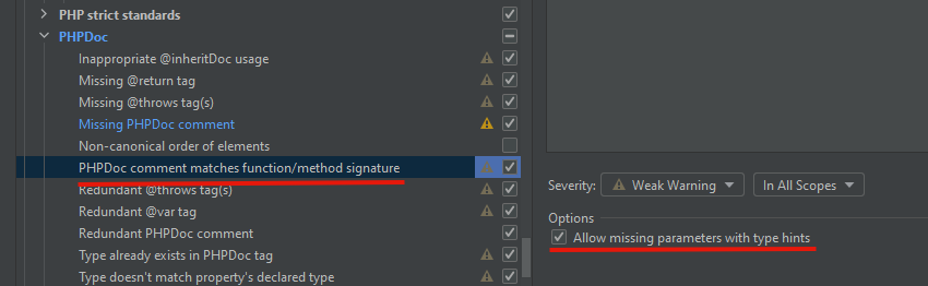 Jetbrains Phpstorm On Twitter The Inspection Causing The Highlighting Is Called Php Phpdoc