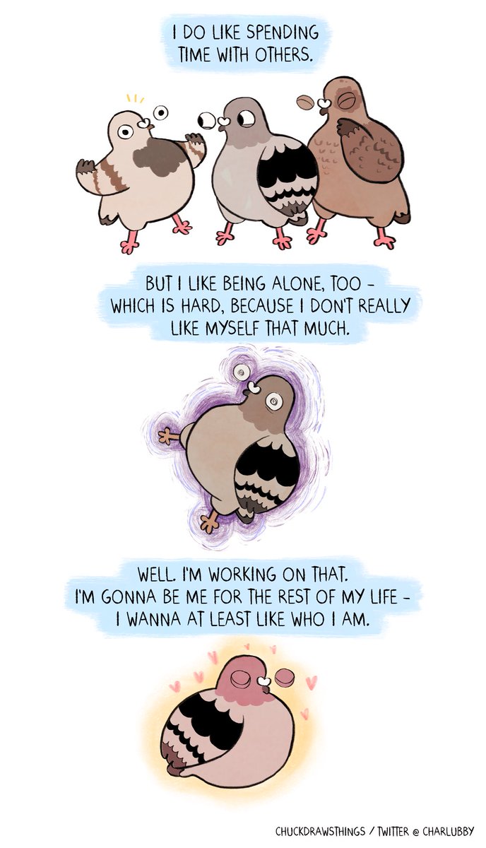 「time alone 」chuck 🍁🐦の漫画