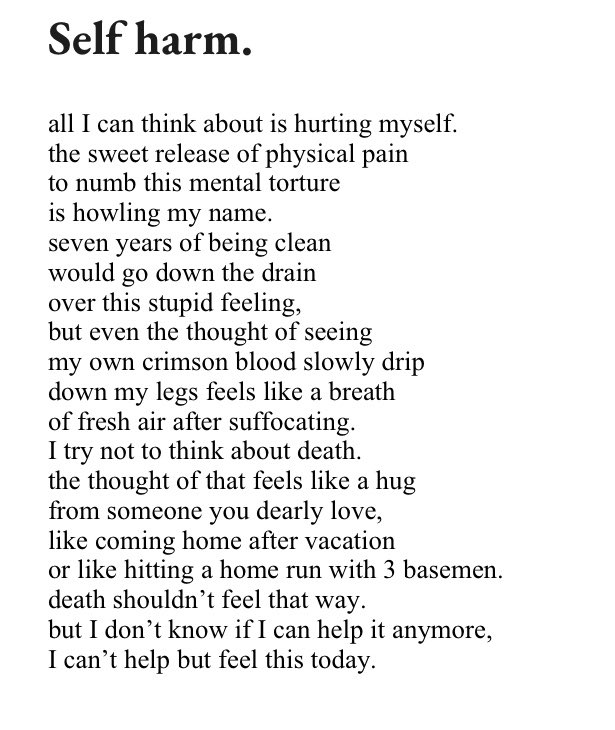 Self Harm Poems The Best American Poetry Of The 21st Century (So Far)