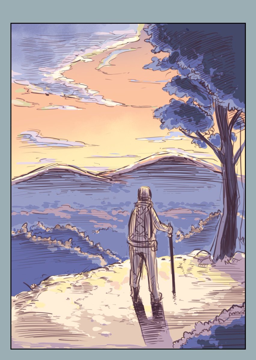 「連続SNS漫画「日々まん」65日目 「登山アプリ YAMAPメモ」 課題マンガのイメージづくりで描いたやつです。 肝心の」小島えいゆの漫画