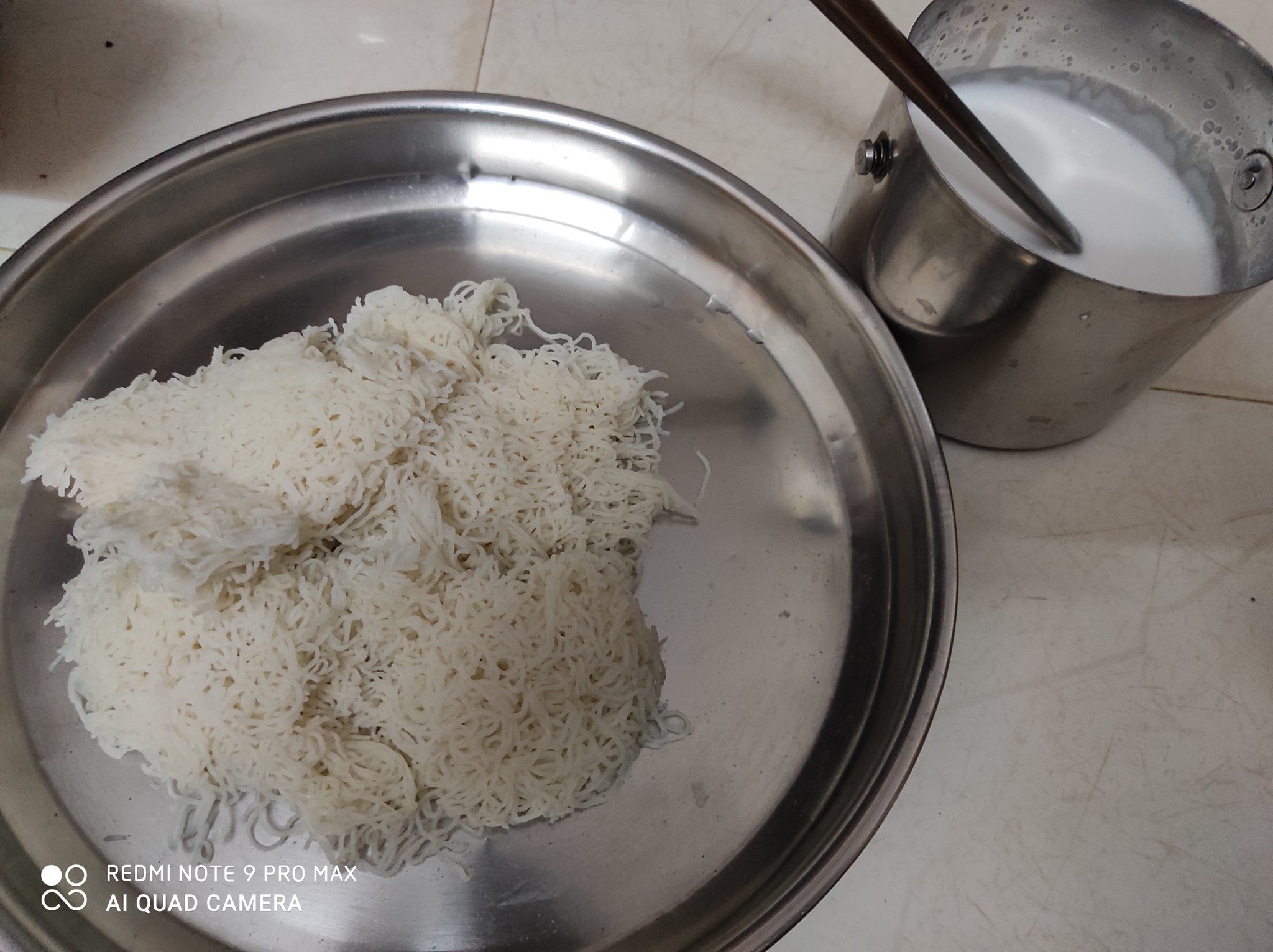 Idiyappam With Coconut Milk