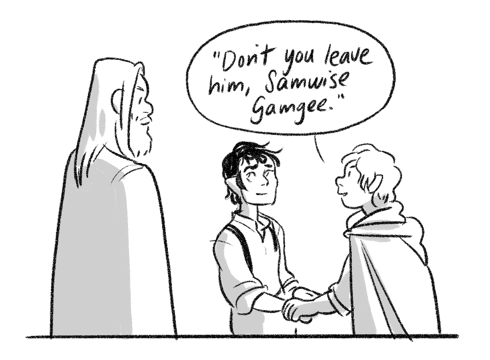 Thread by @hobbitgay: wanted to repost the Sam Frodo epilogue comic I ...