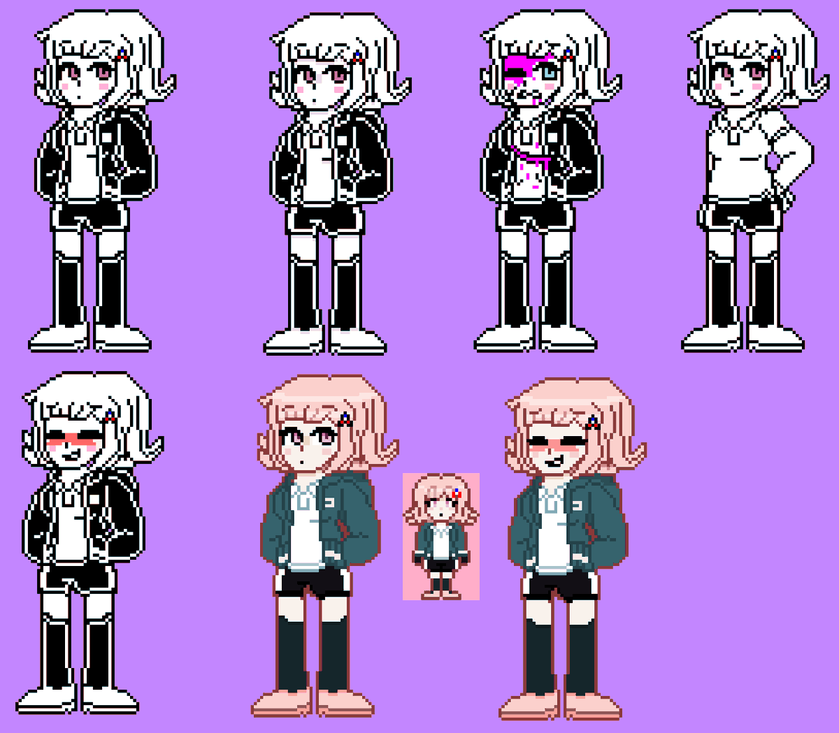 Chiaki Nanami Sprite Pixel