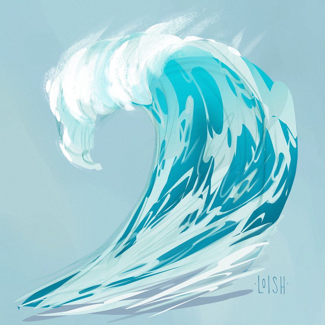 Cubebrush on Twitter: "Inspirational wave studies by Loish @loishh 🌊 - Want to improve your ...