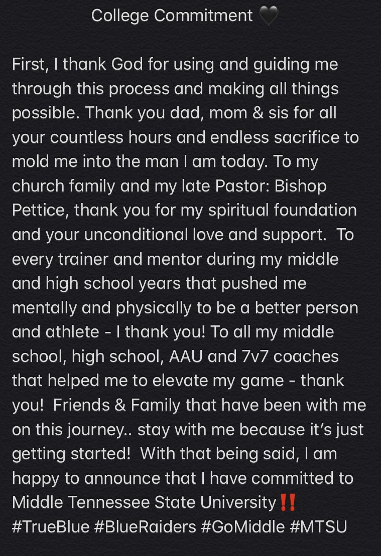 2021 3* WR Elijah Metcalf commits to Middle Tennessee : r/CFB