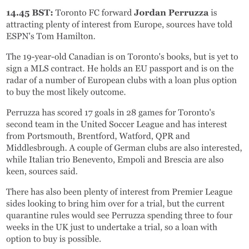 [Canucks Abroad] Toronto FC II forward Jordan Perruzza attracting ...
