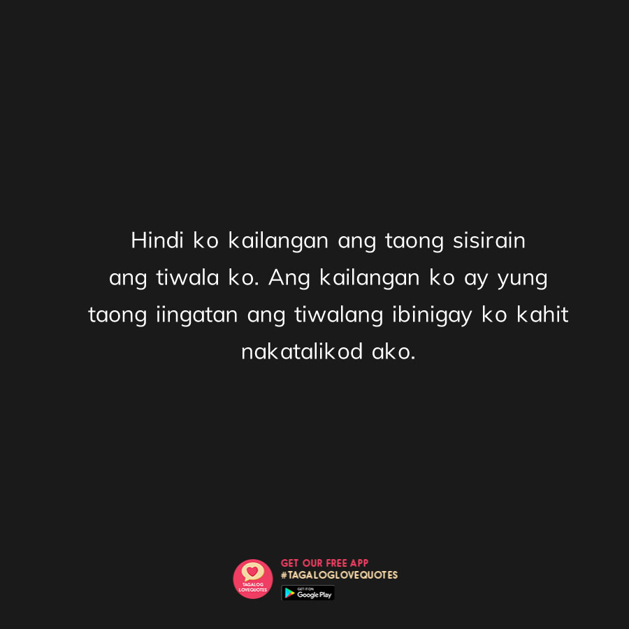 Quotes About Love Tagalog Tiwala