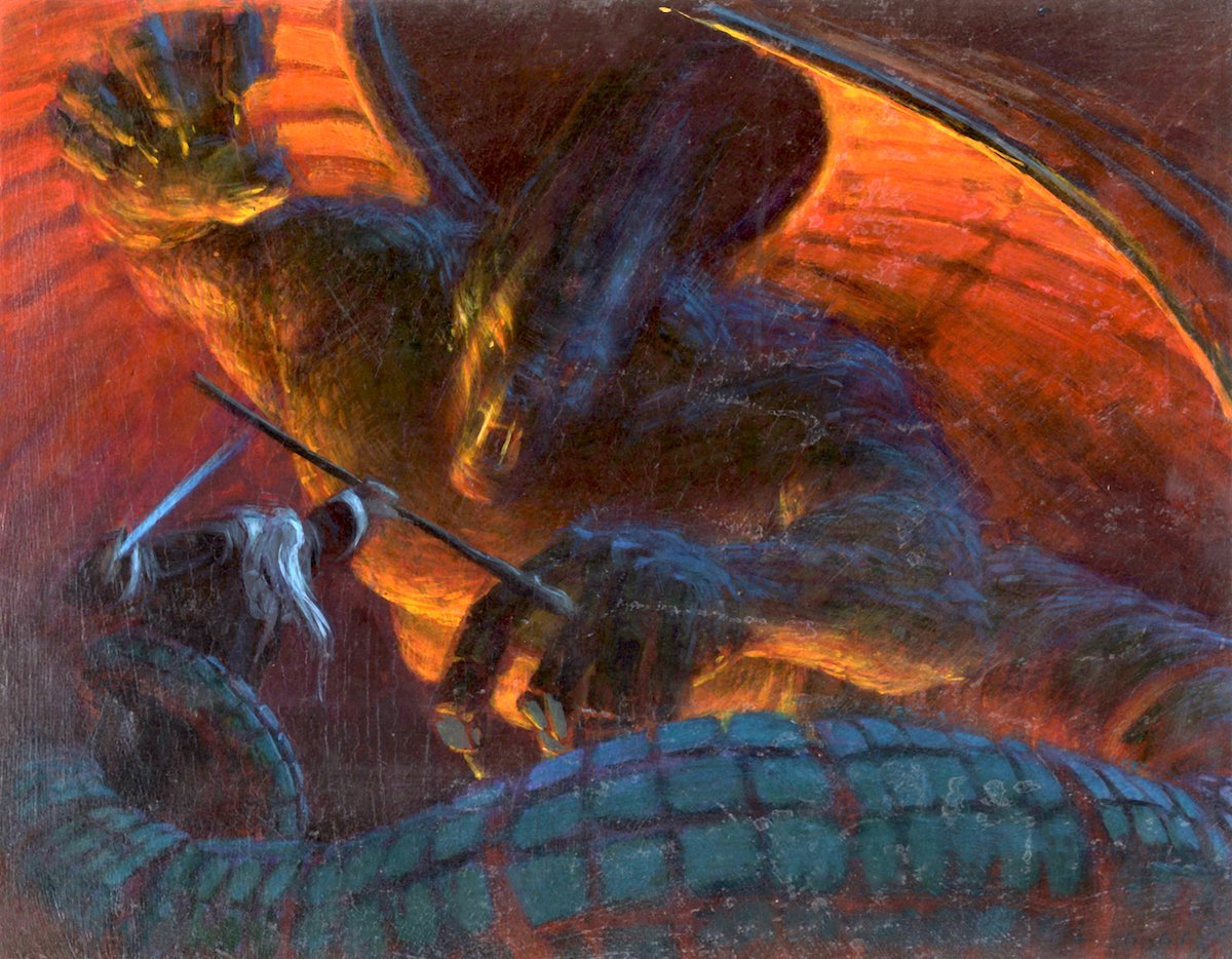 Lord Of The Rings Balrog Vs Dragon