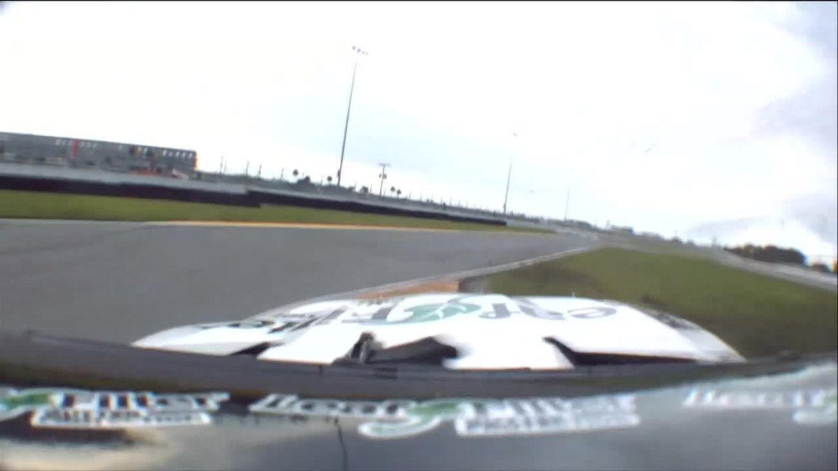 Justin Haley’s wreck driving over the chicane. He ramped into the air ...