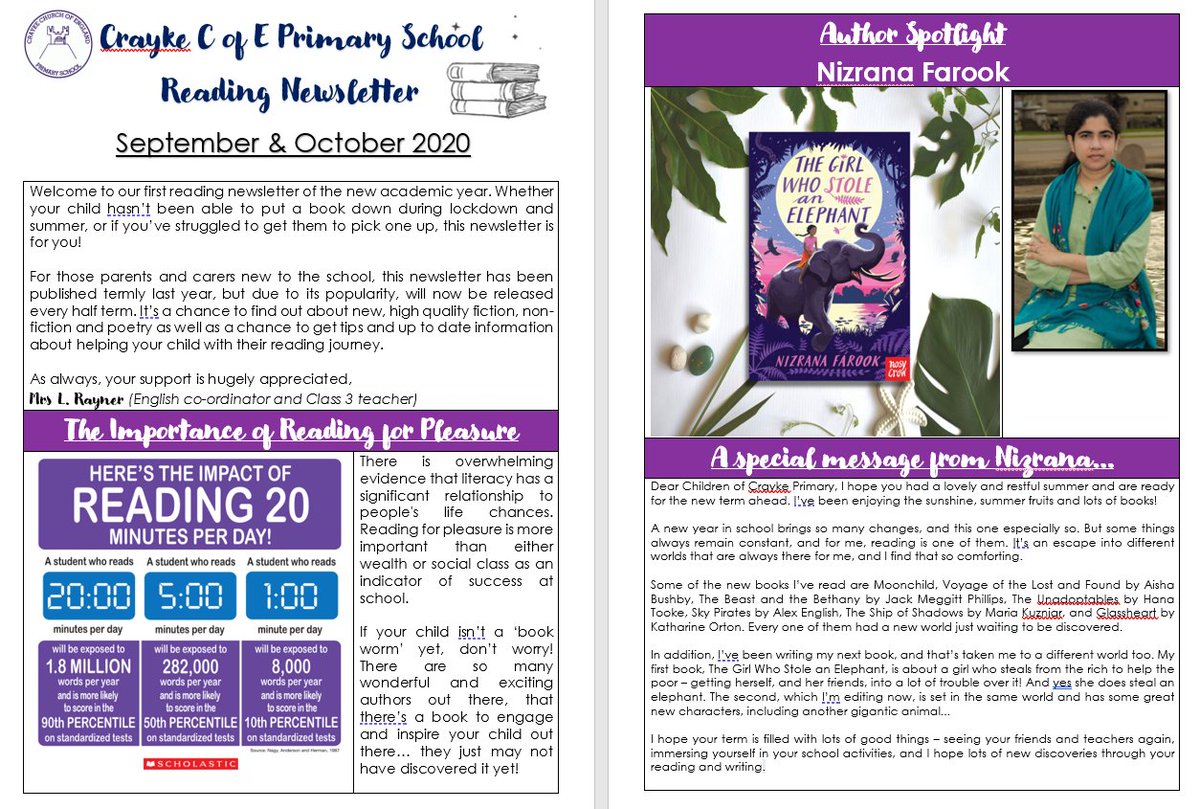 My latest 'Reading Newsletter' is out with an editable version, blank ...