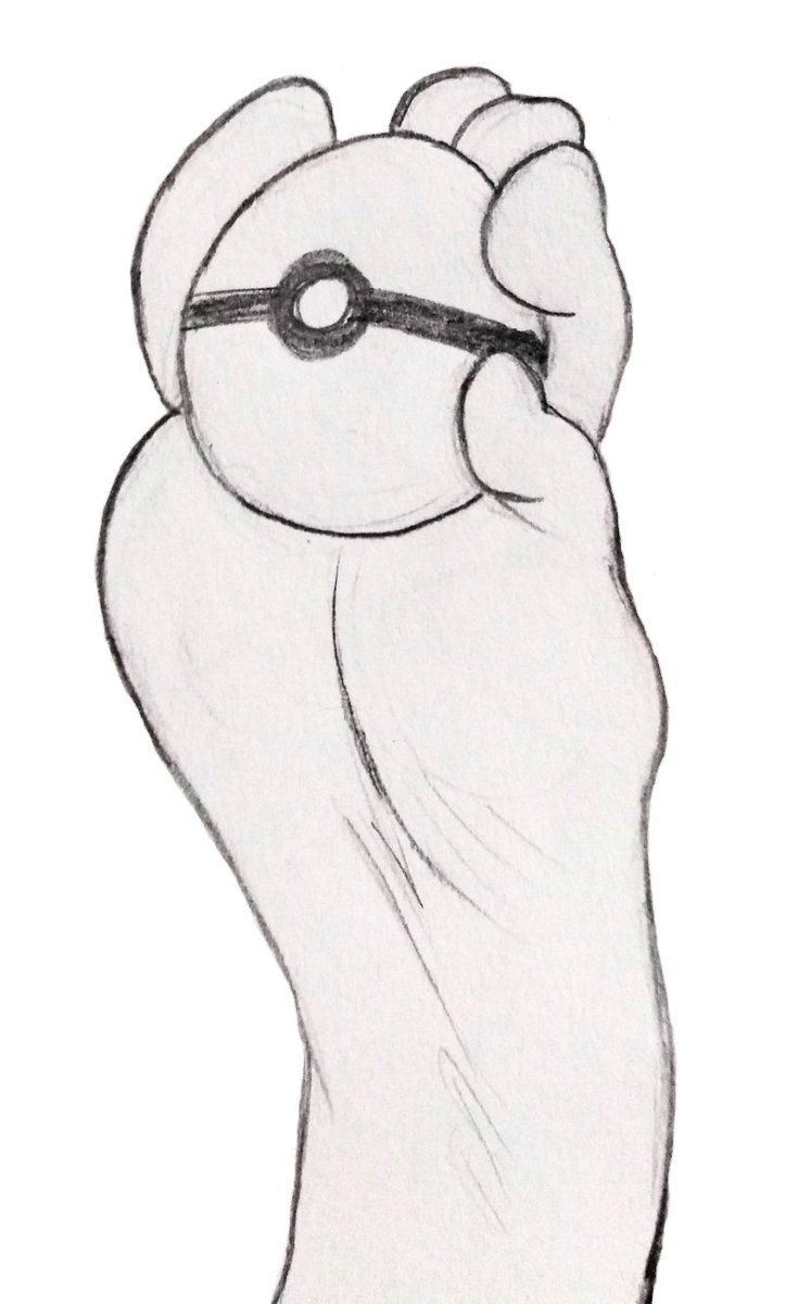 Hand Holding Pokeball