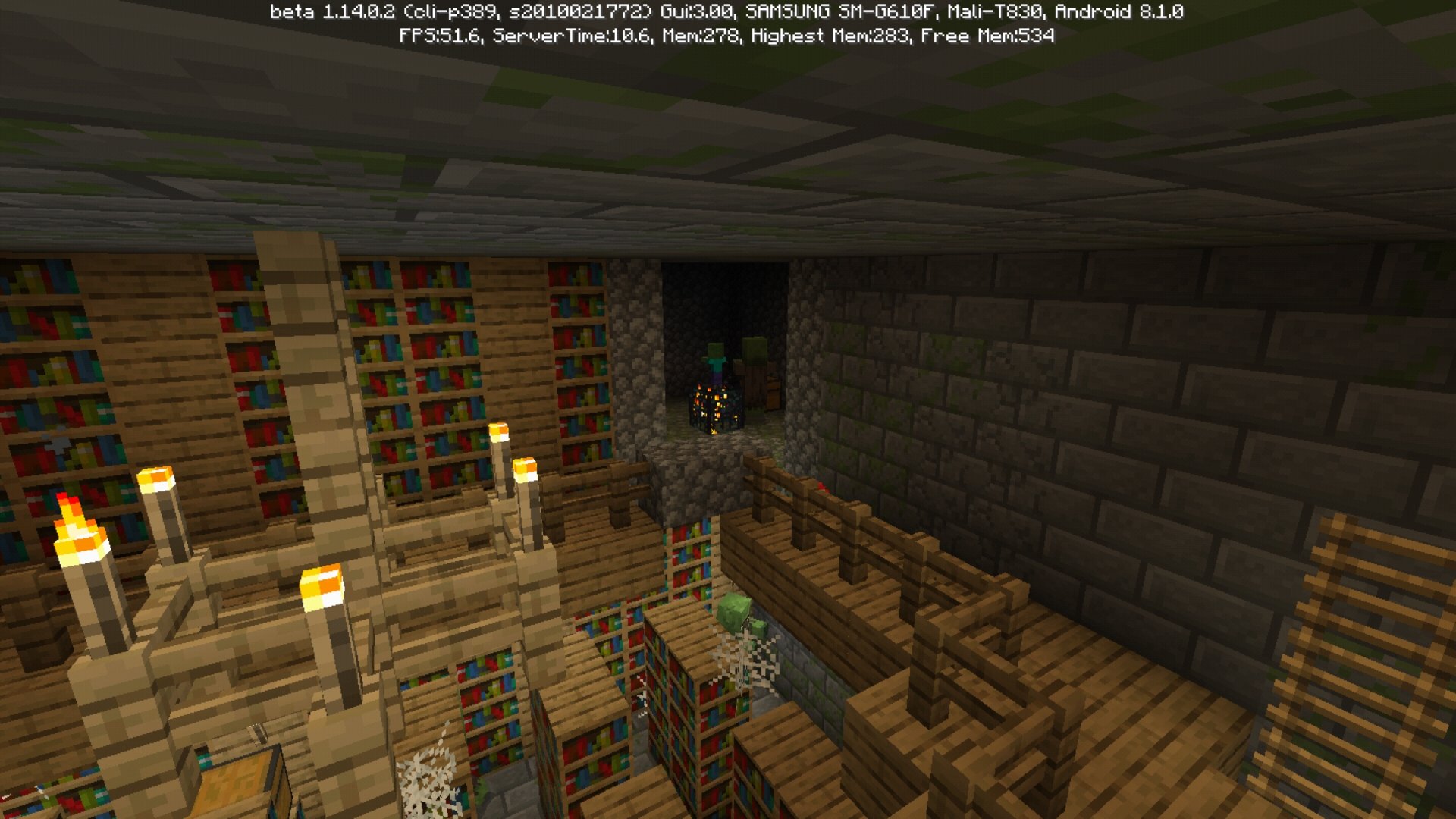 Minecraft Stronghold Library Layout