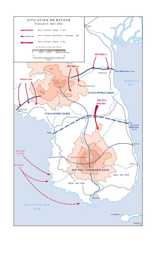 Battle Of Bataan Map