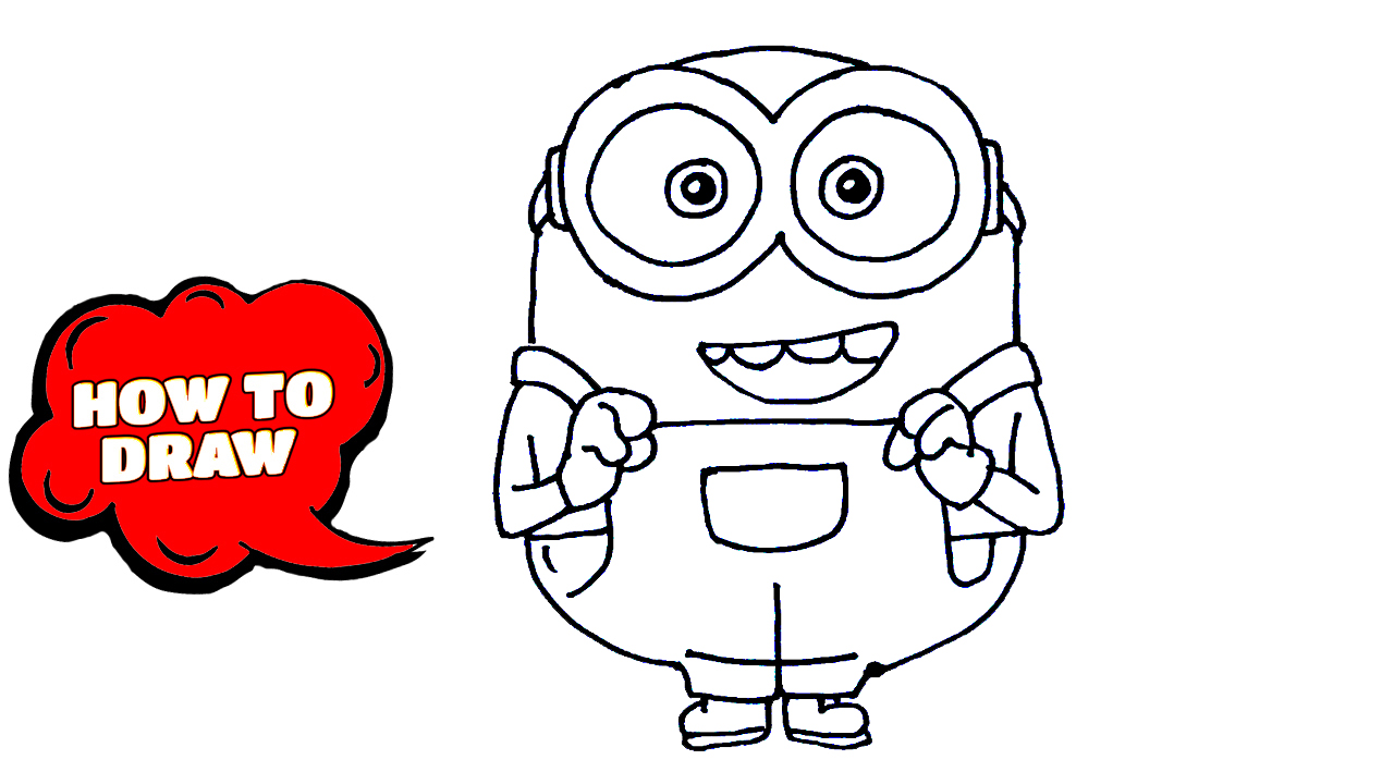 How To Draw A Minion Dave Step By Step