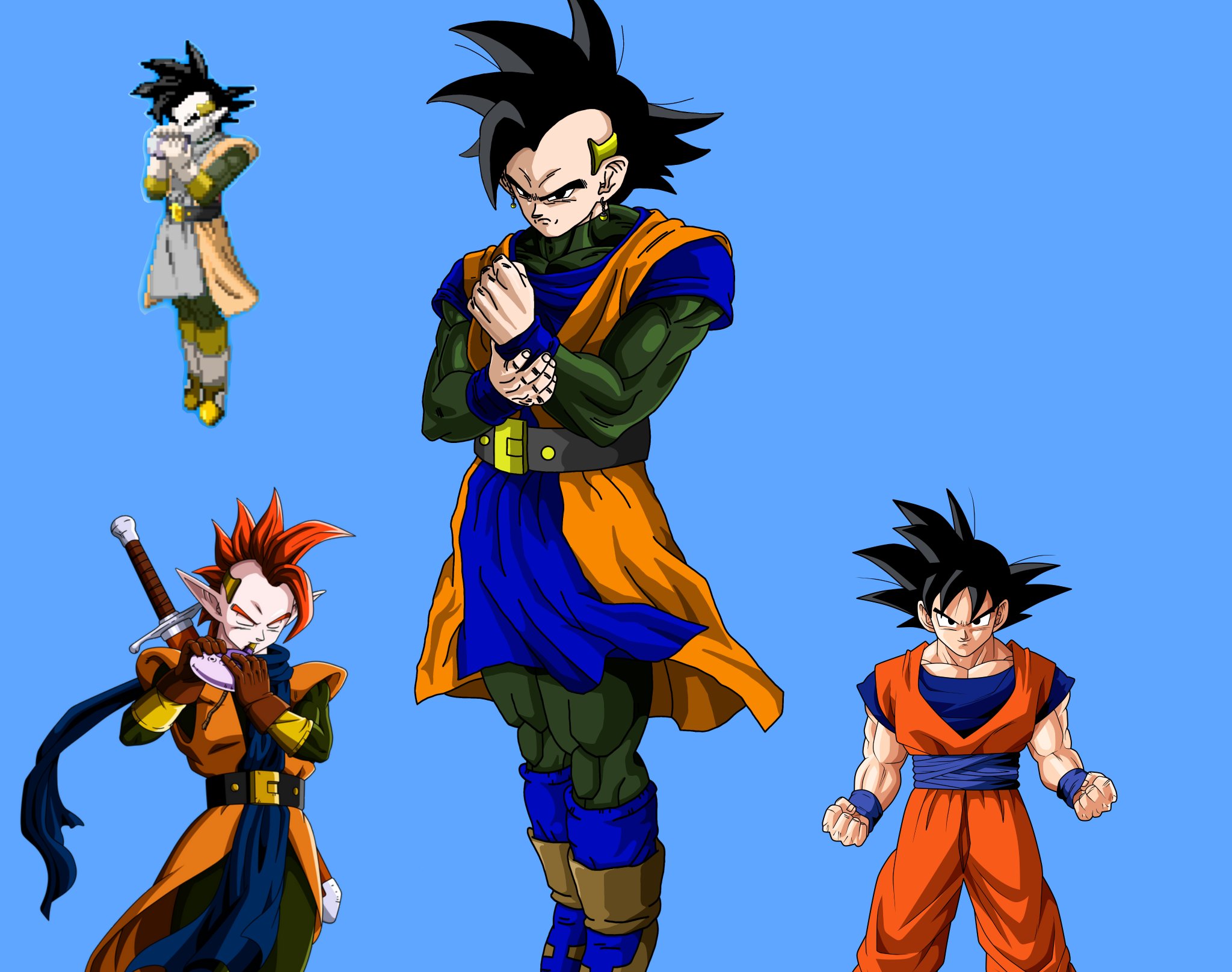 Goku And Goten Potara Fusion